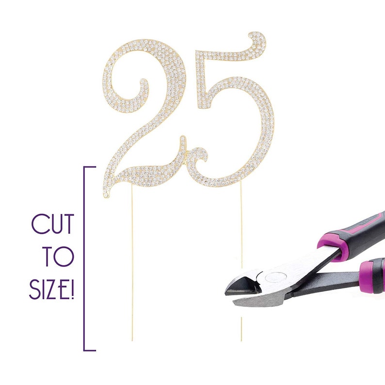 25 Cake Topper 25th Birthday or Anniversary Party | Etsy