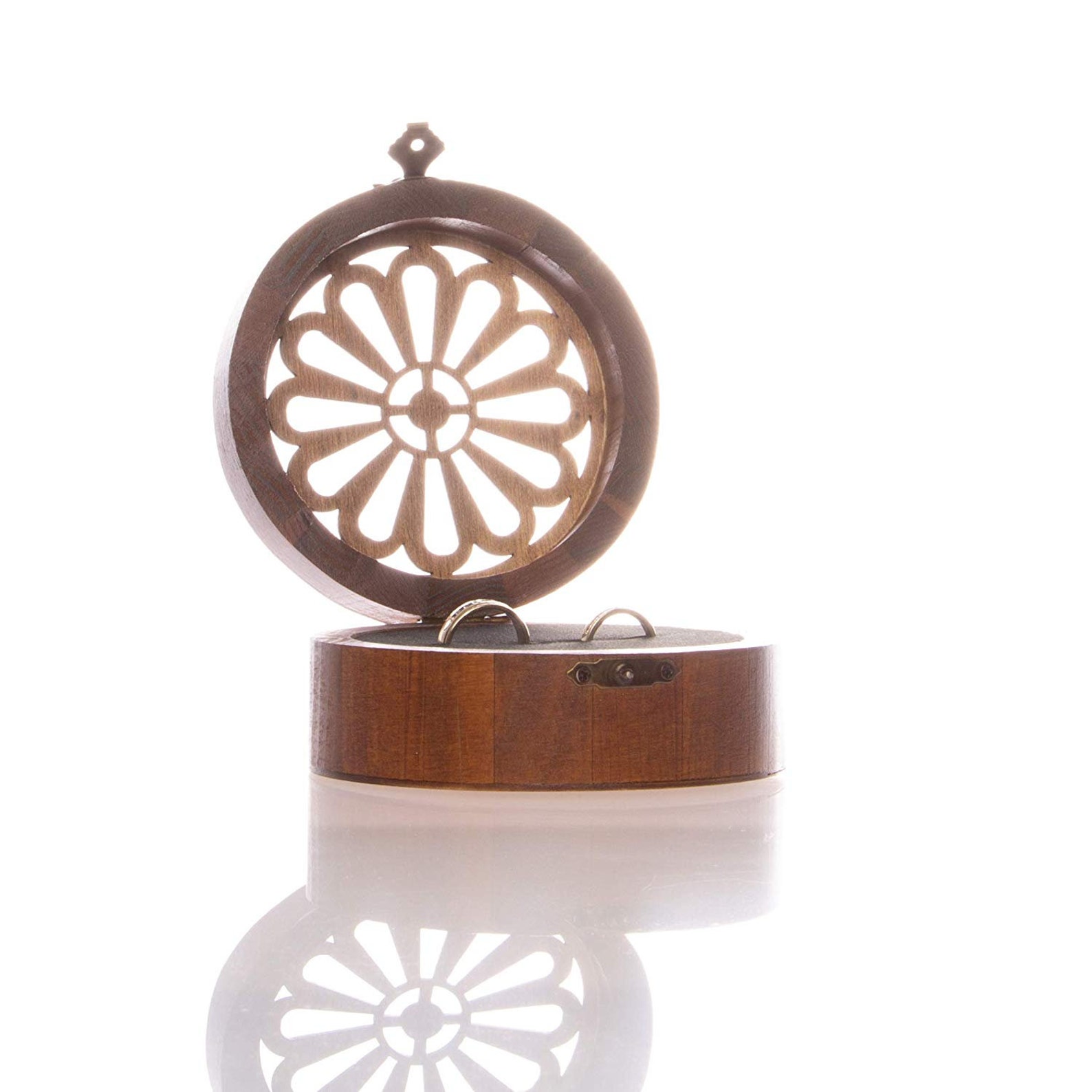 Wood Ring Bearer Box Wedding Engagement Ring Holder Box | Etsy