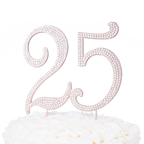 25 Cake Topper 25th Birthday or Anniversary Party | Etsy
