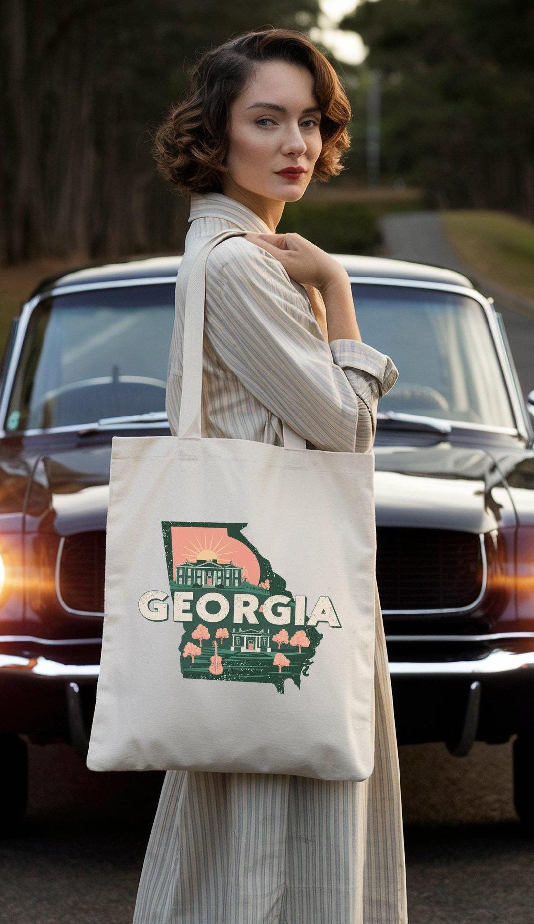 Georgia Tote Bag, Vintage Georgia Design, Perfect Gift for Travelers ...