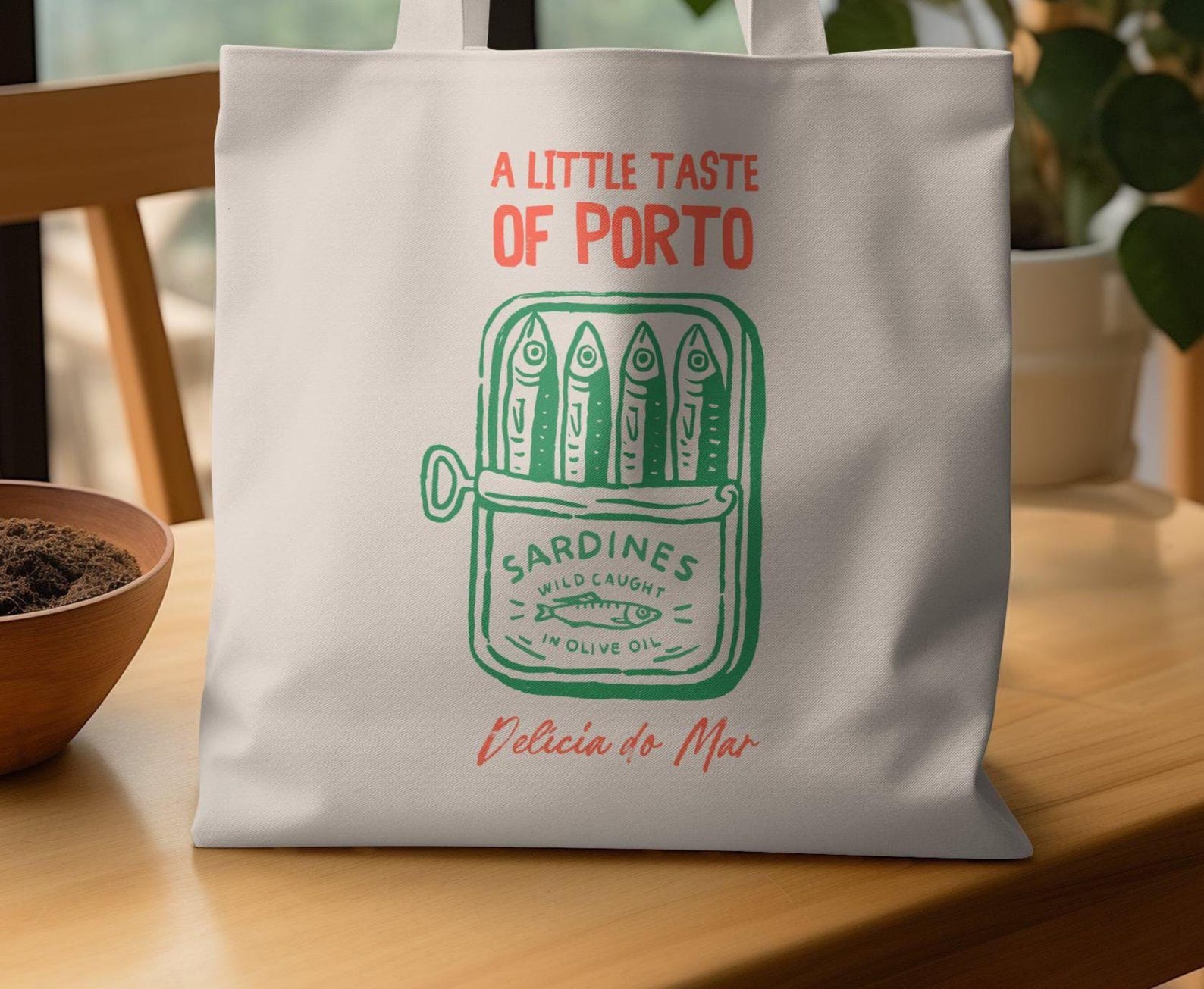 Porto Sardines Tote Bag, Portugal Gift, Travel Souvenir, Unique Design ...