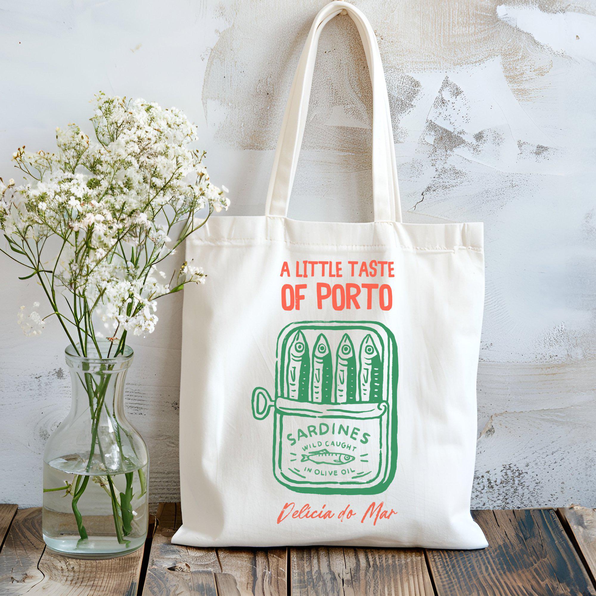Porto Sardines Tote Bag, Portugal Gift, Travel Souvenir, Unique Design ...
