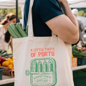 Porto Sardines Tote Bag, Portugal Gift, Travel Souvenir, Unique Design ...