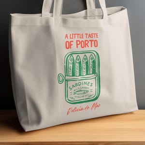 Porto Sardines Tote Bag, Portugal Gift, Travel Souvenir, Unique Design ...