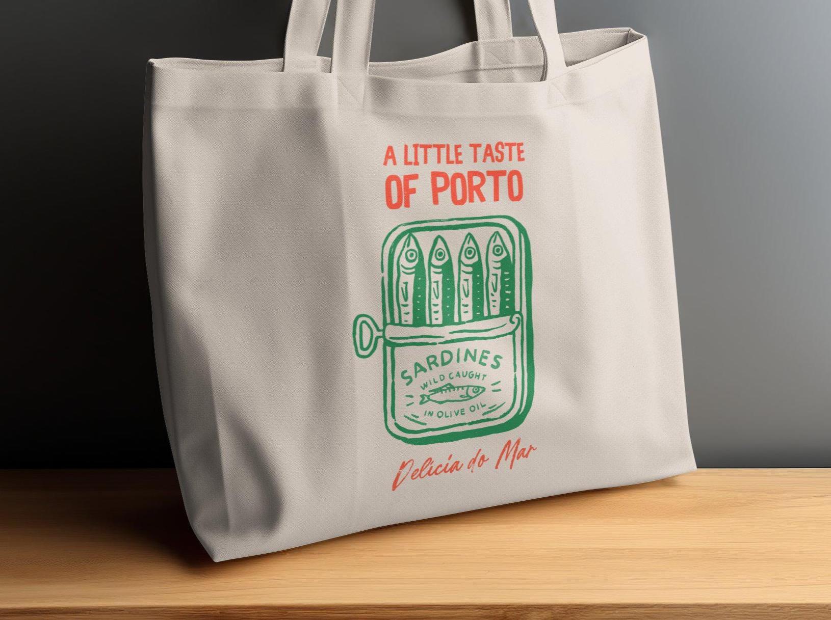 Porto Sardines Tote Bag, Portugal Gift, Travel Souvenir, Unique Design ...