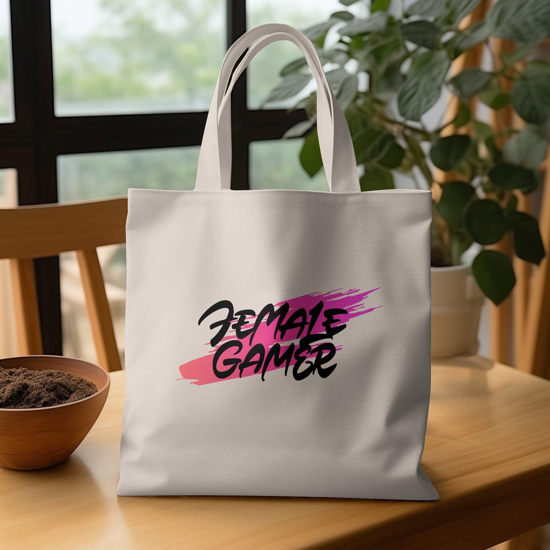 Female Gamer Tote Bag, Gaming Enthusiast Bag, Gamer Gift Tote, Gift for ...