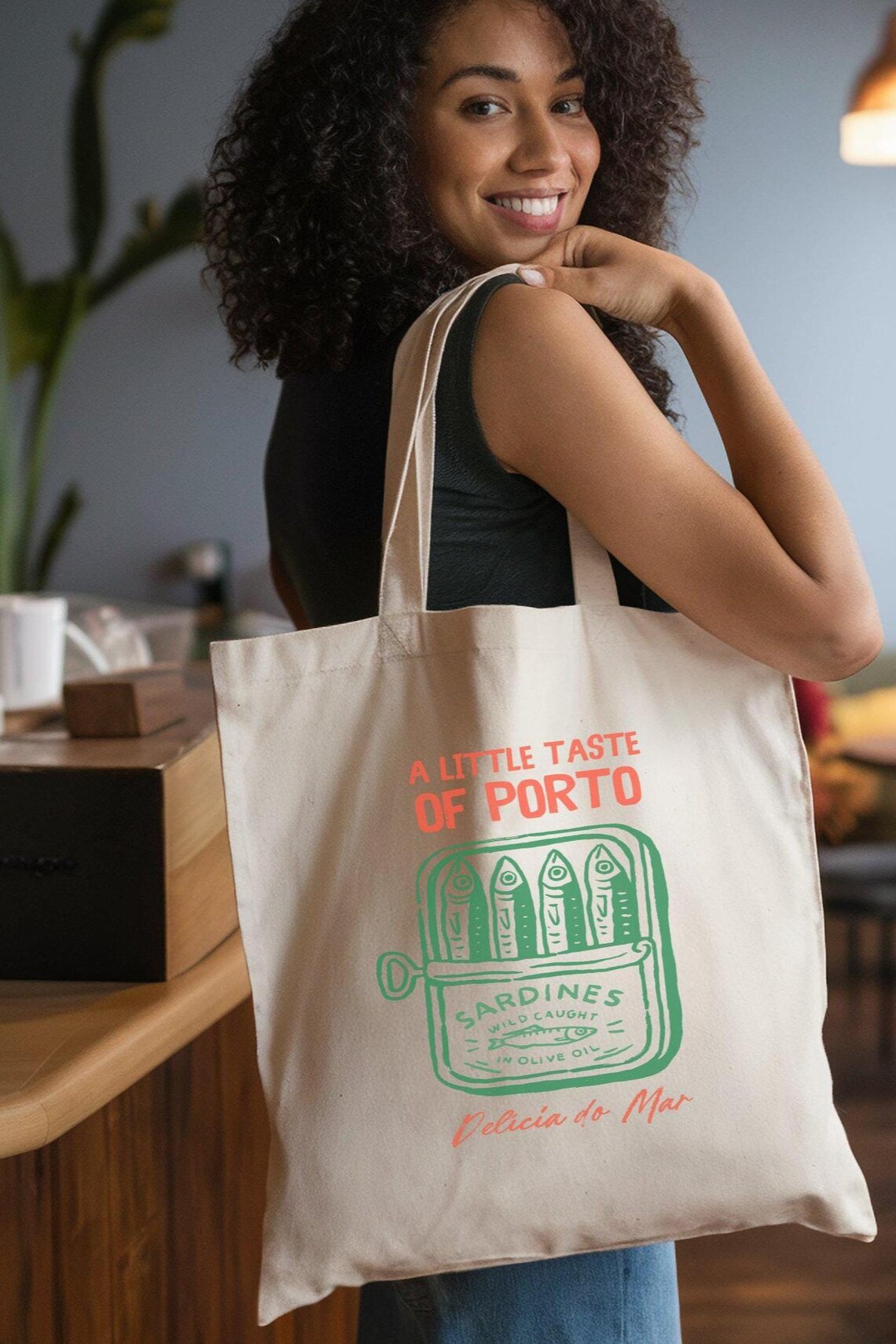 Porto Sardines Tote Bag, Portugal Gift, Travel Souvenir, Unique Design ...