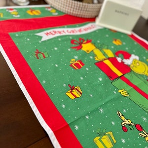 Christmas Table Runner in the Grinch Cotton Print - Etsy