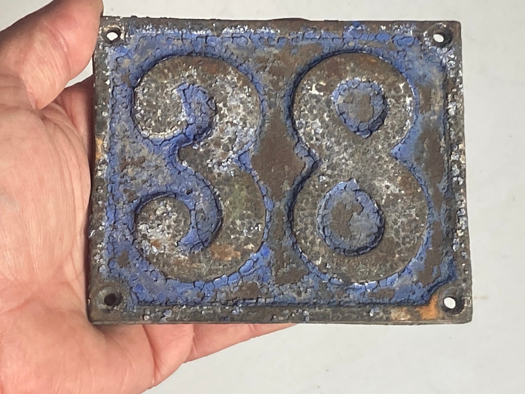Vintage Cast Iron Large House Number "38" 100% Authentic. Dating From ...