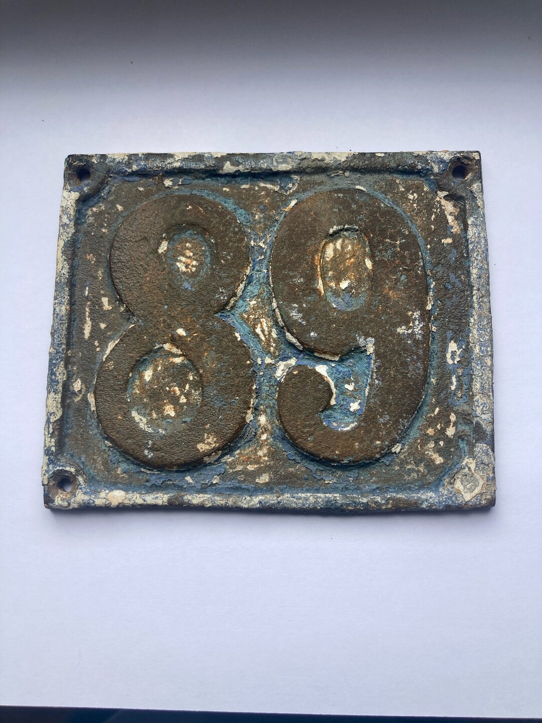 Vintage Cast Iron Large House Number "89" 100% Authentic. Dating From ...