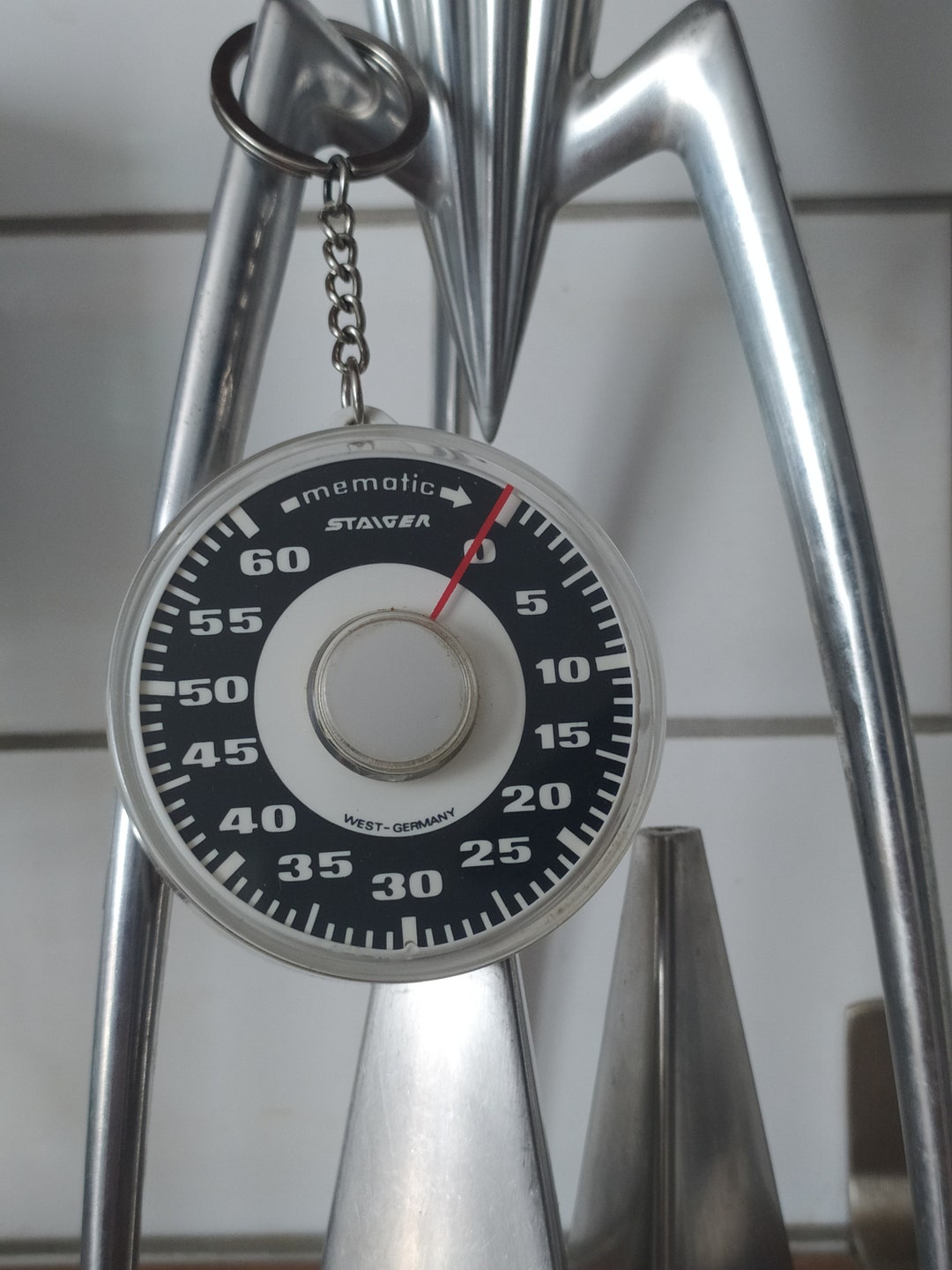 Vintage Gray Plastic Mark Time 60min Kitchen Timer Staiger Mematic ...