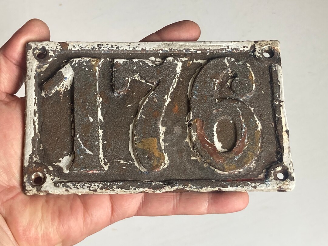 Vintage Cast Iron Large House Number "176" 100% Authentic. Dating From ...