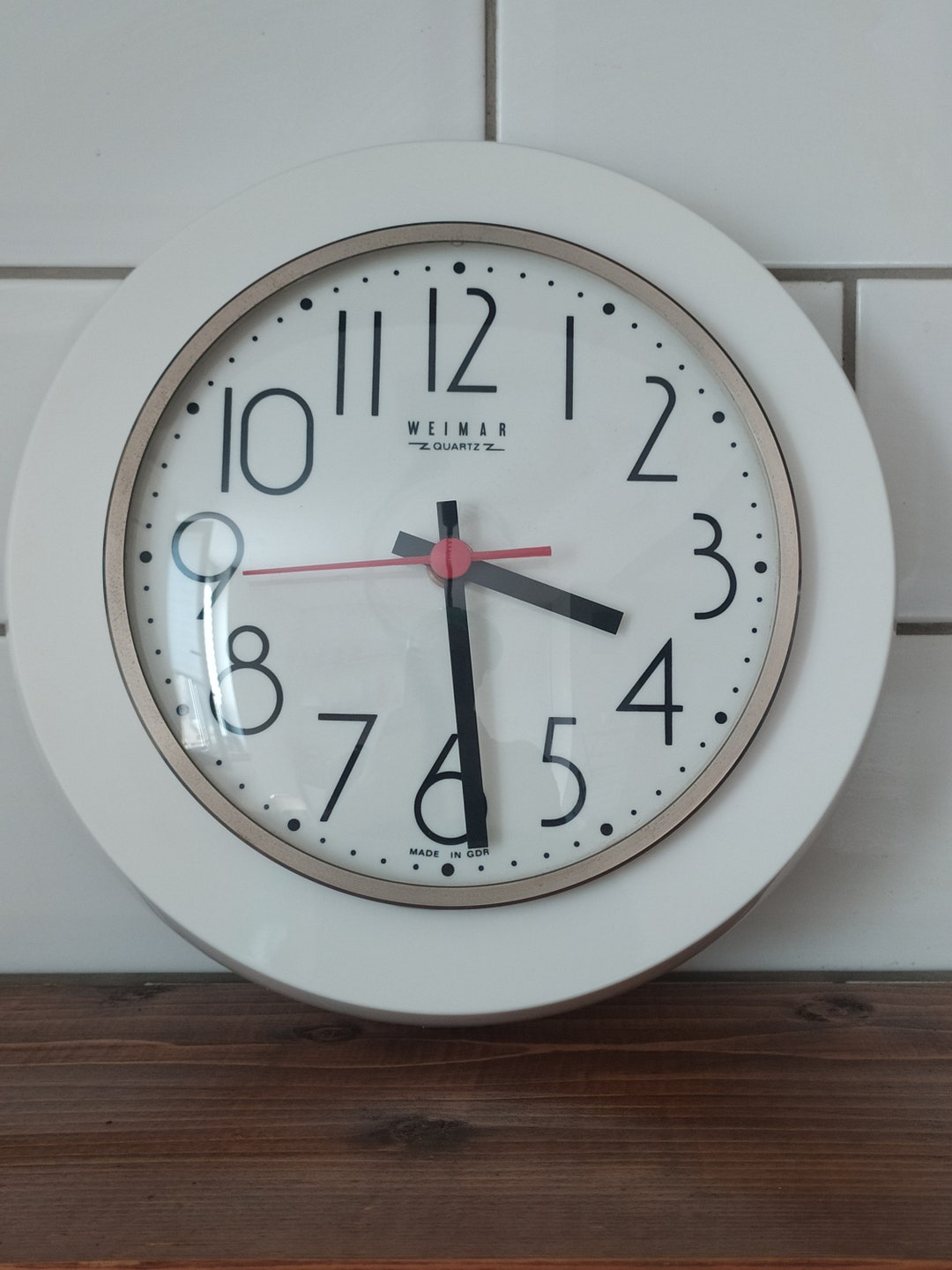 Retro 1980 White Wall Clock WEIMAR Wall Clock Home Decor - Etsy