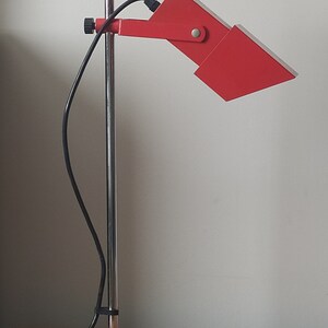 Mid Century Red Desk Lamp From the 70s Industrial Desk Lamp Adjustable ...