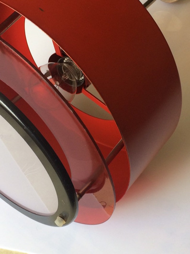 Classic Mid Century Dark Red Ceiling Lamp 1970s Vintage | Etsy