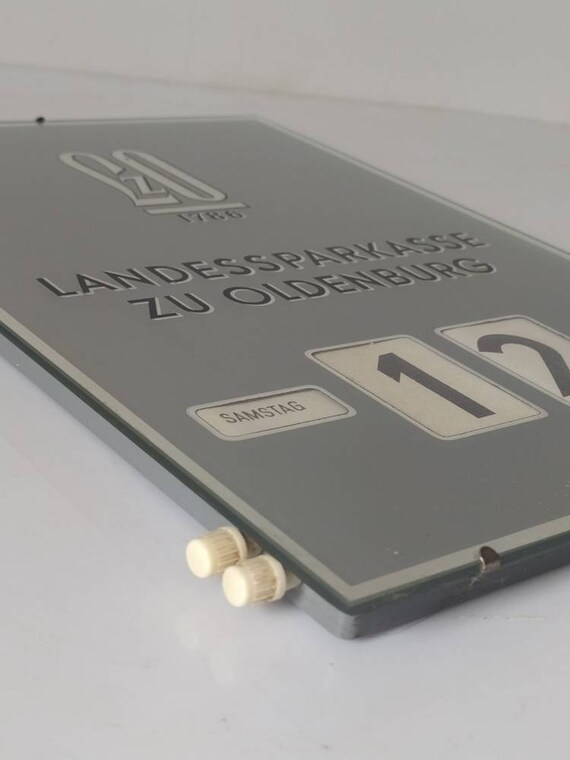 Vintage Perpetual Wall Glass Calendar Advertising Wall Glass | Etsy