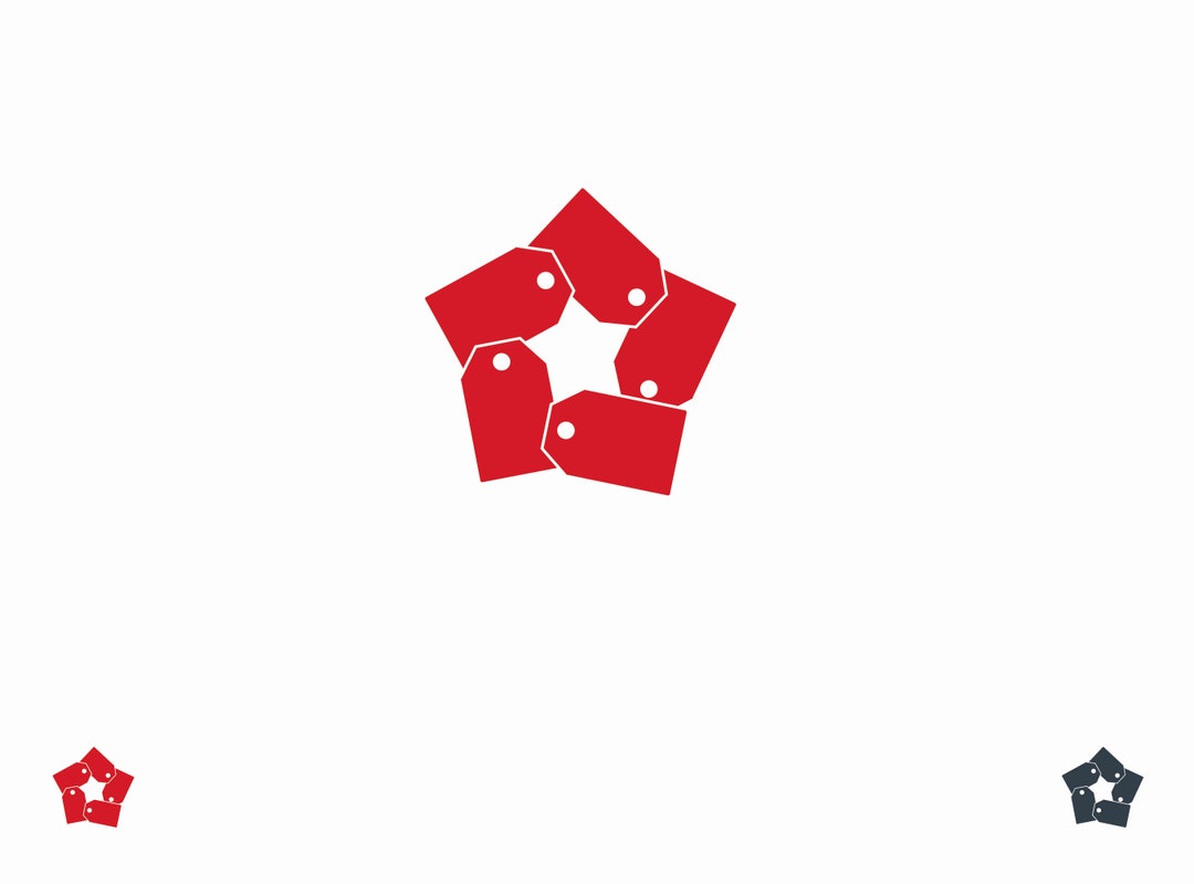 Red Clearance Tags and Star LOGO, Price Markdown Promos Deals Low Rates ...