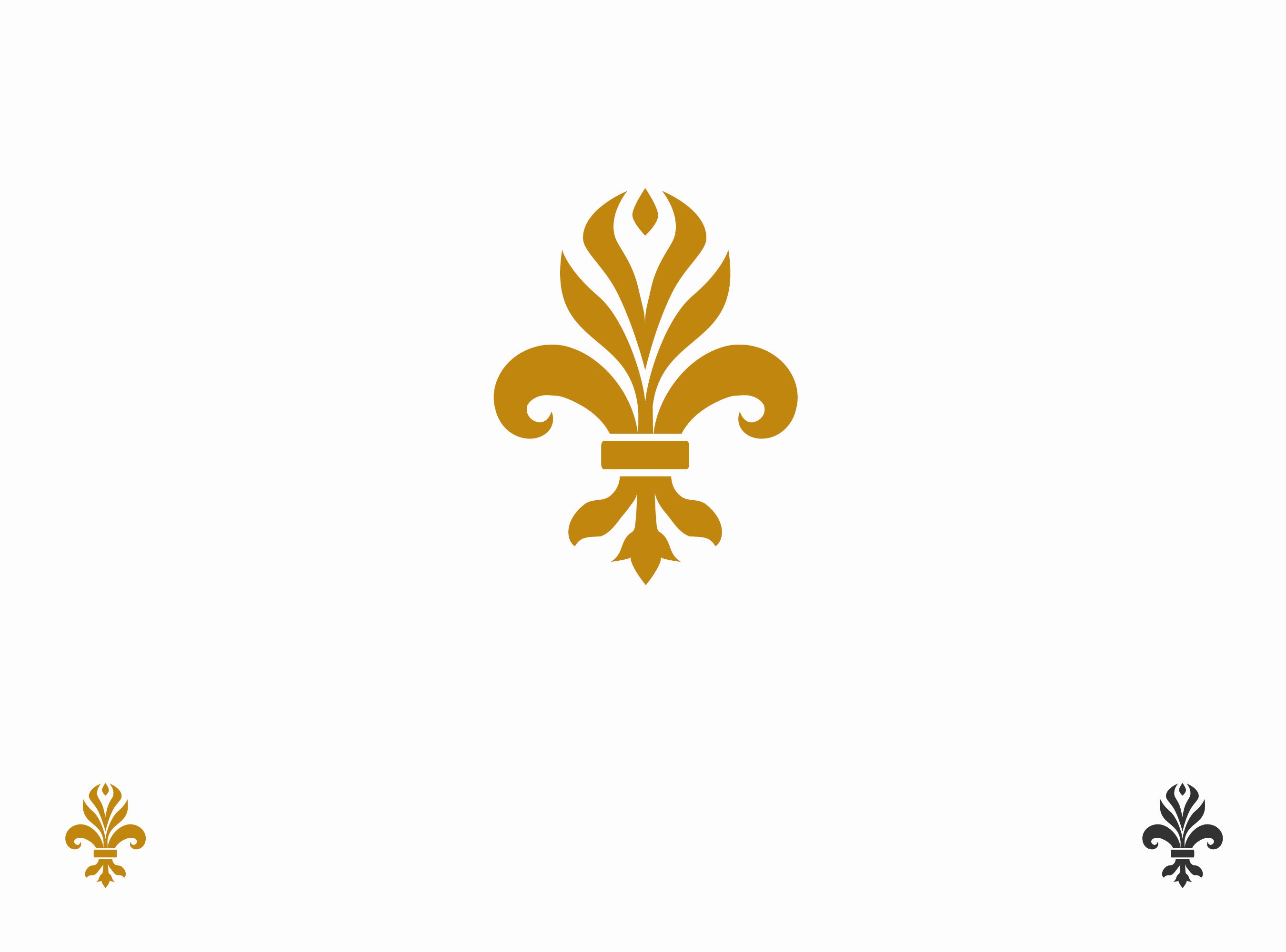 Modern Fleur De Lis LOGO, Luxury Brand, Rose, Flower, Life, Symmetry ...