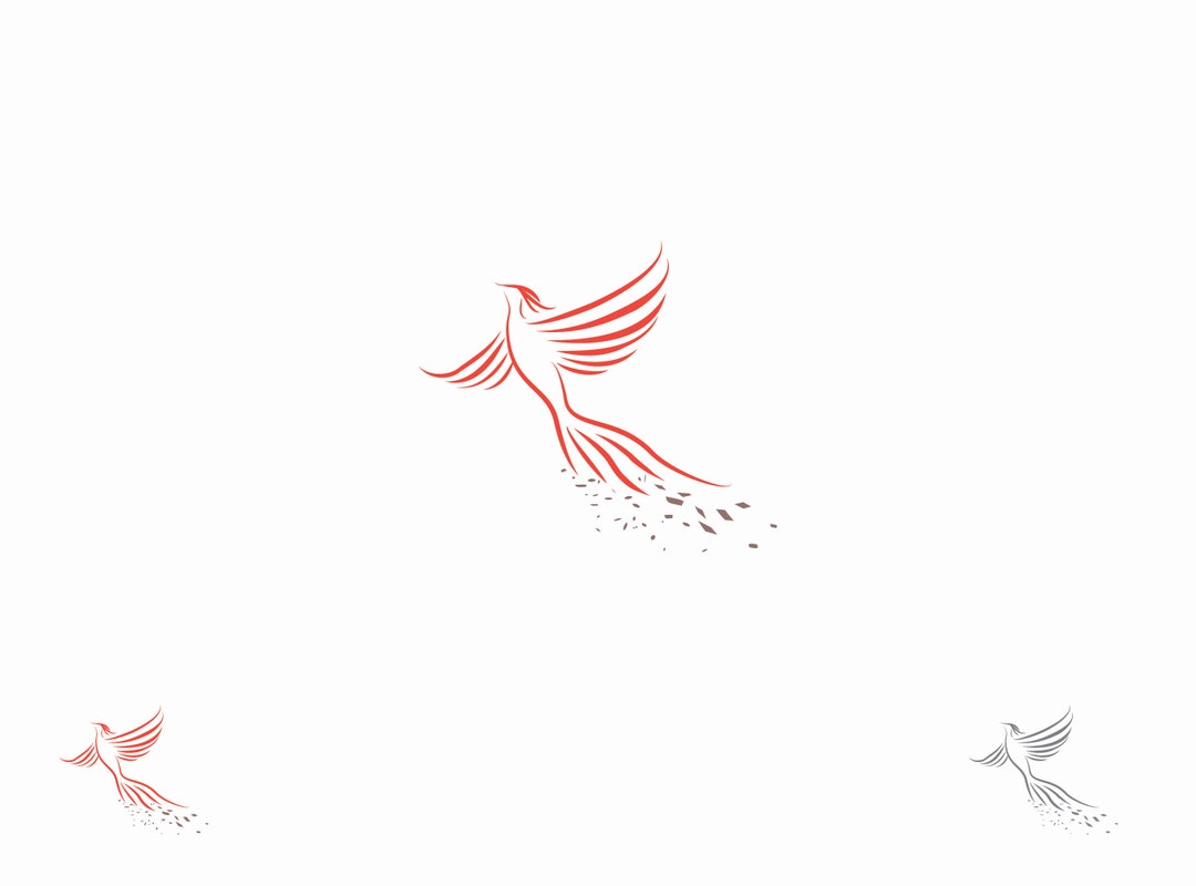 Phoenix LOGO Rising From the Ashes, Greek Mythology, Powerful Fire Bird ...