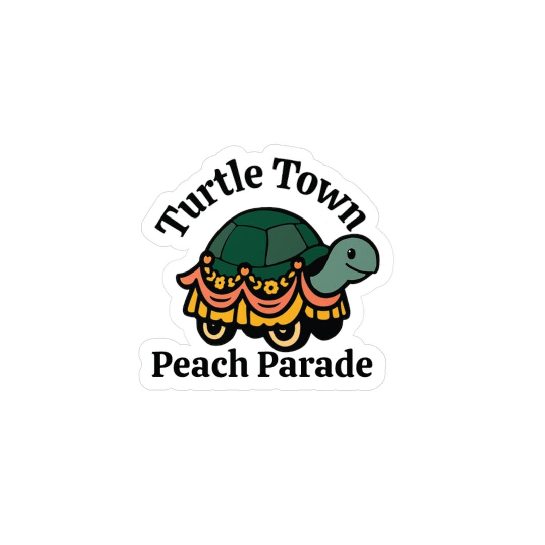 Turtle Town Peach Parade Vinyl Decals for Home Decor, Laptop Sticker - Etsy