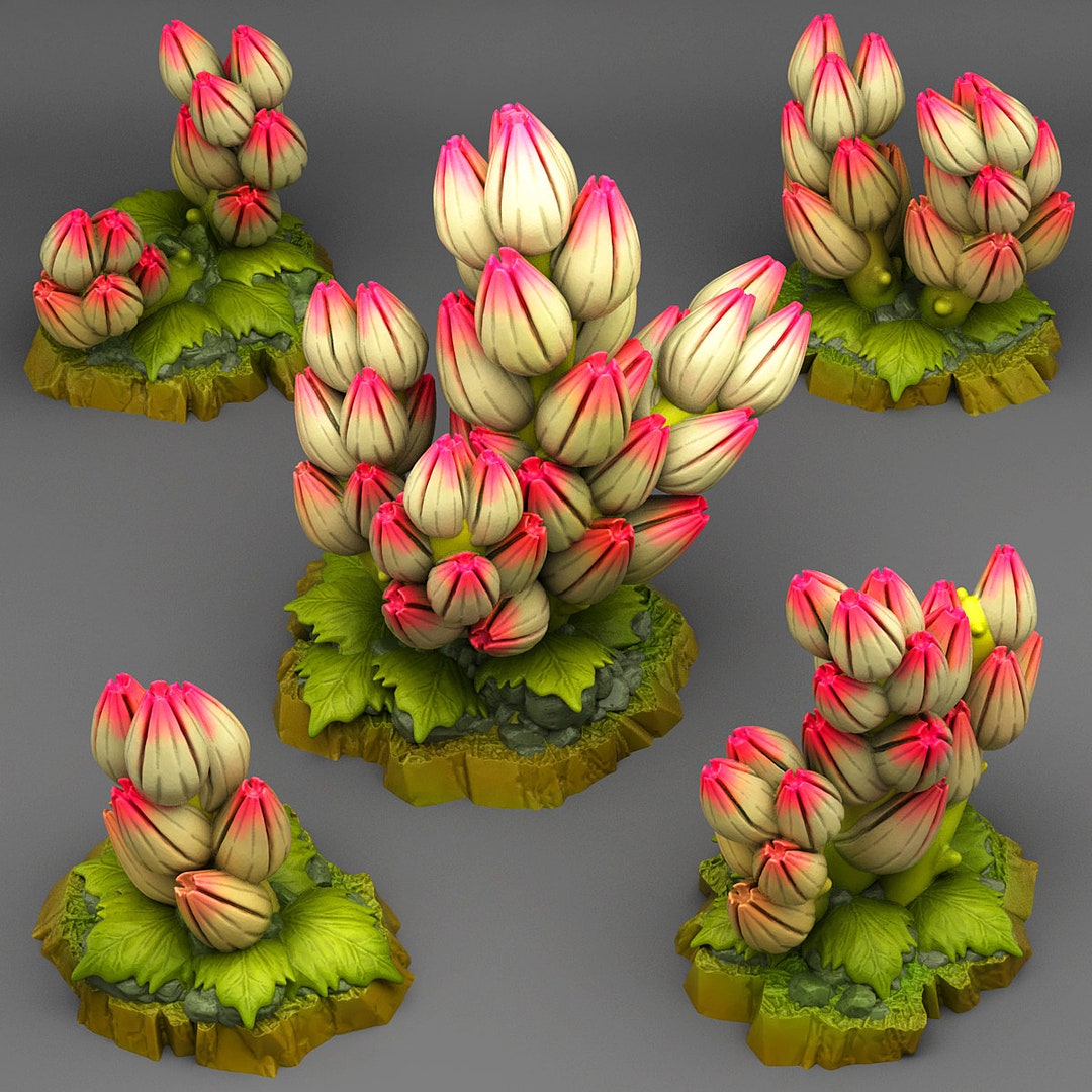 Tropical Flowers Terrain Set of 5 Dungeons and Dragons, Pathfinder ...