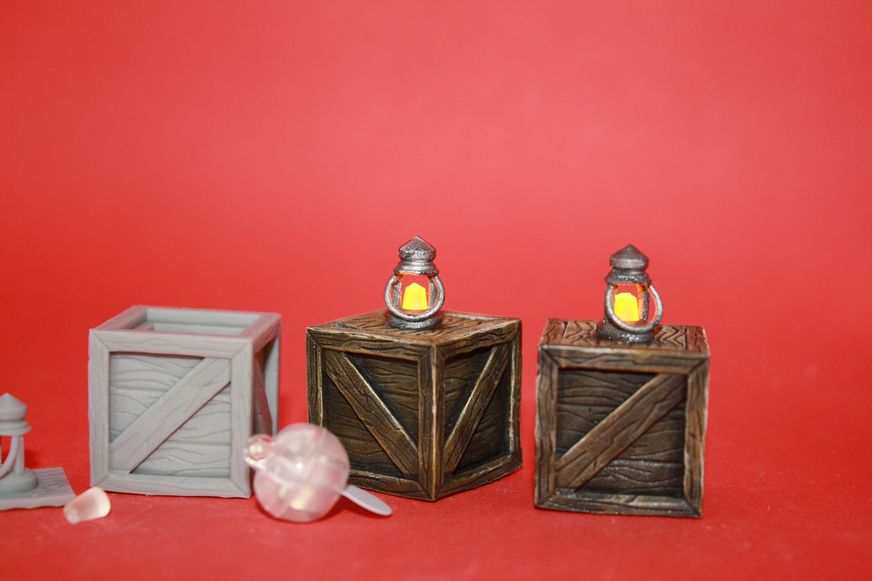 LED Light up Lantern Crates Set of 3 for Dungeons and Dragons - Etsy