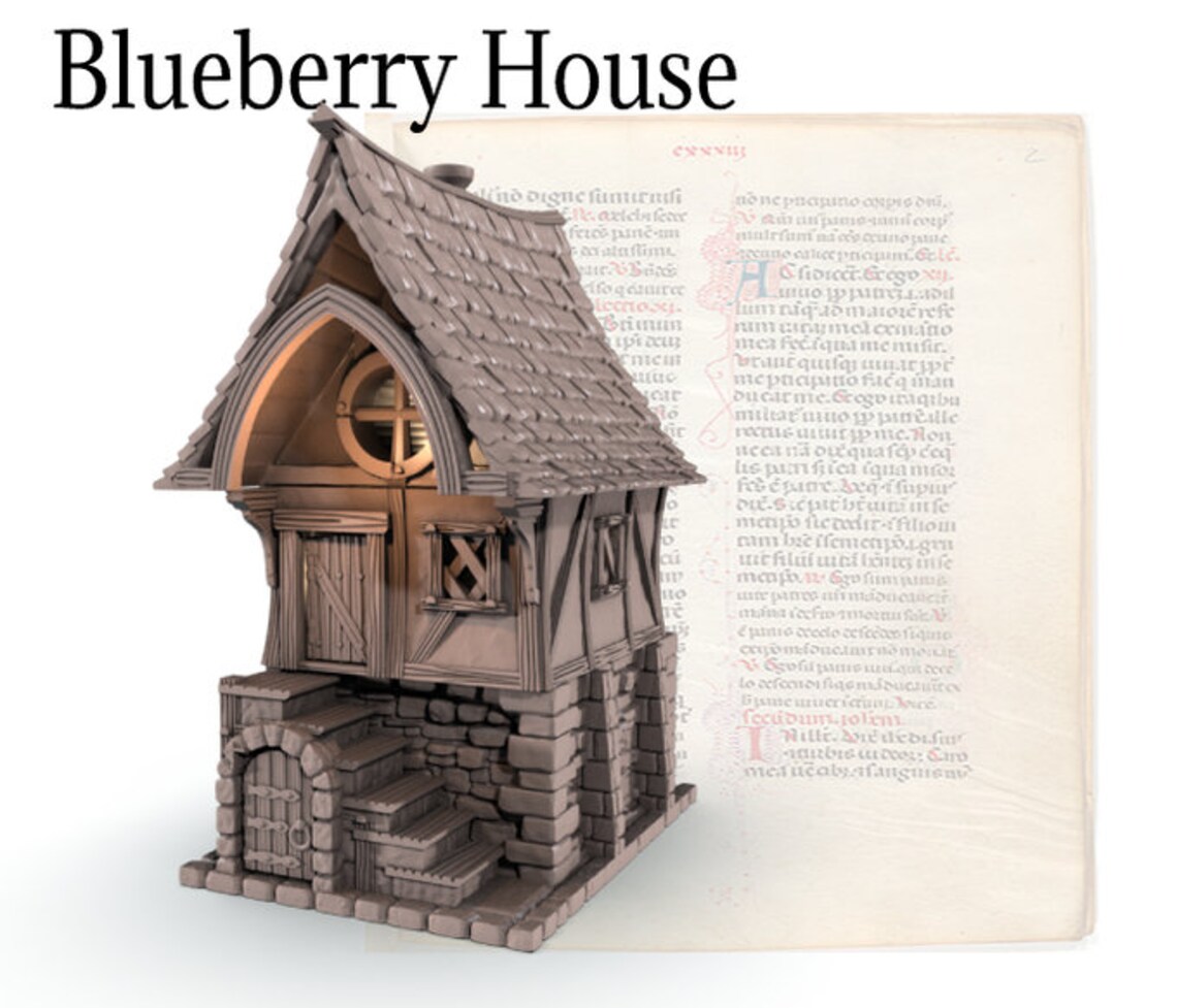 Blueberry House 28mm Tale of Two Cities Town House for - Etsy
