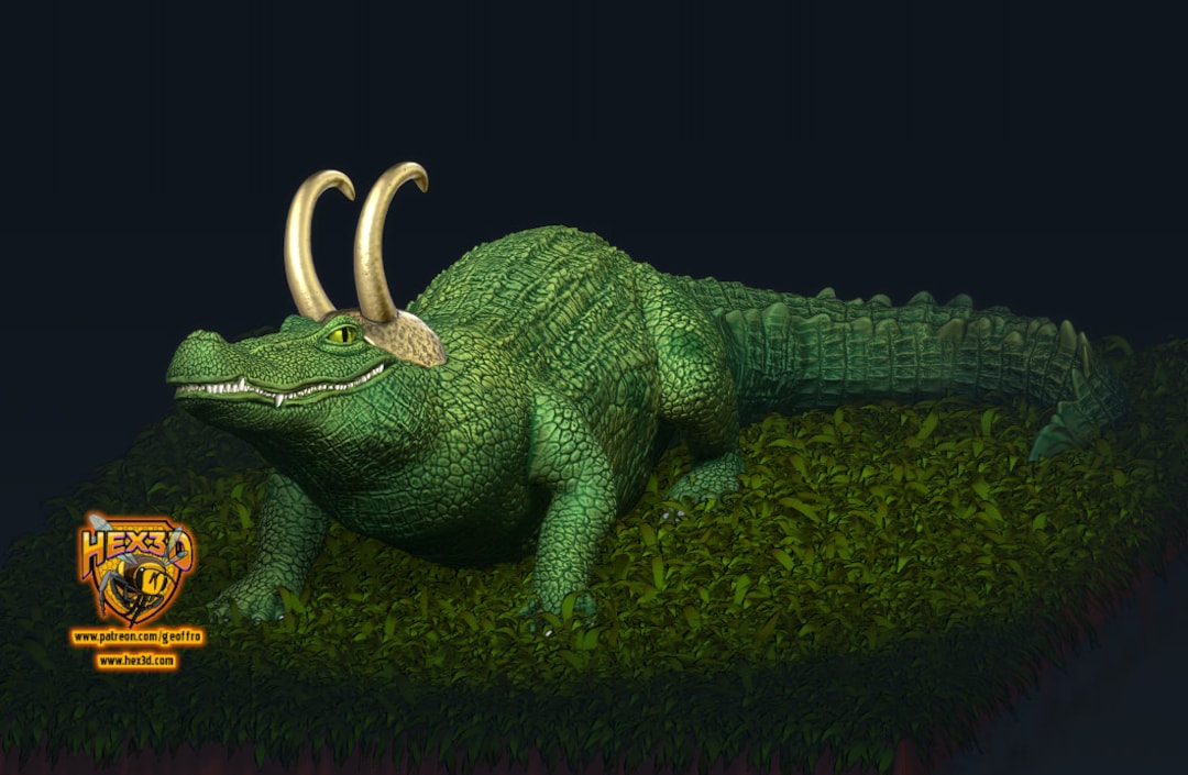 Alligator Loki Alligator Marvel Resin 3D Printed Figurine - Etsy