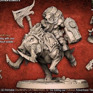 Gino, the Brewmaster (mounted), Dwarf Hero Resin Miniature - for D&D ...