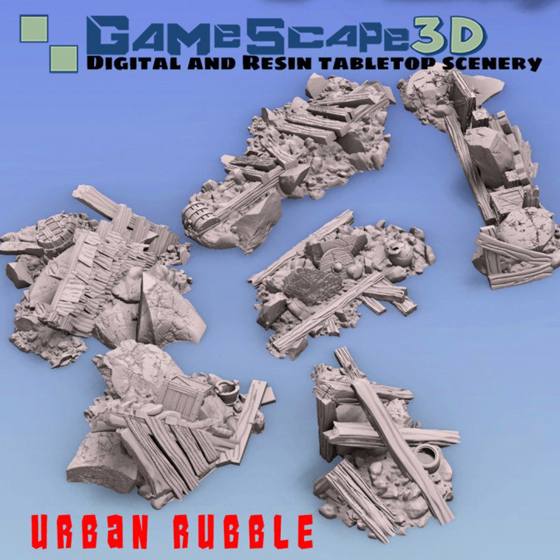 Urban Rubble Piles Set of 6 Dungeons and Dragons, Frostgrave,pathfinder ...