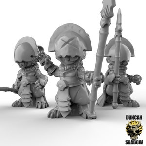 28mm Mousling Cultist Spears Miniatures Set of 3 for Dungeons and ...