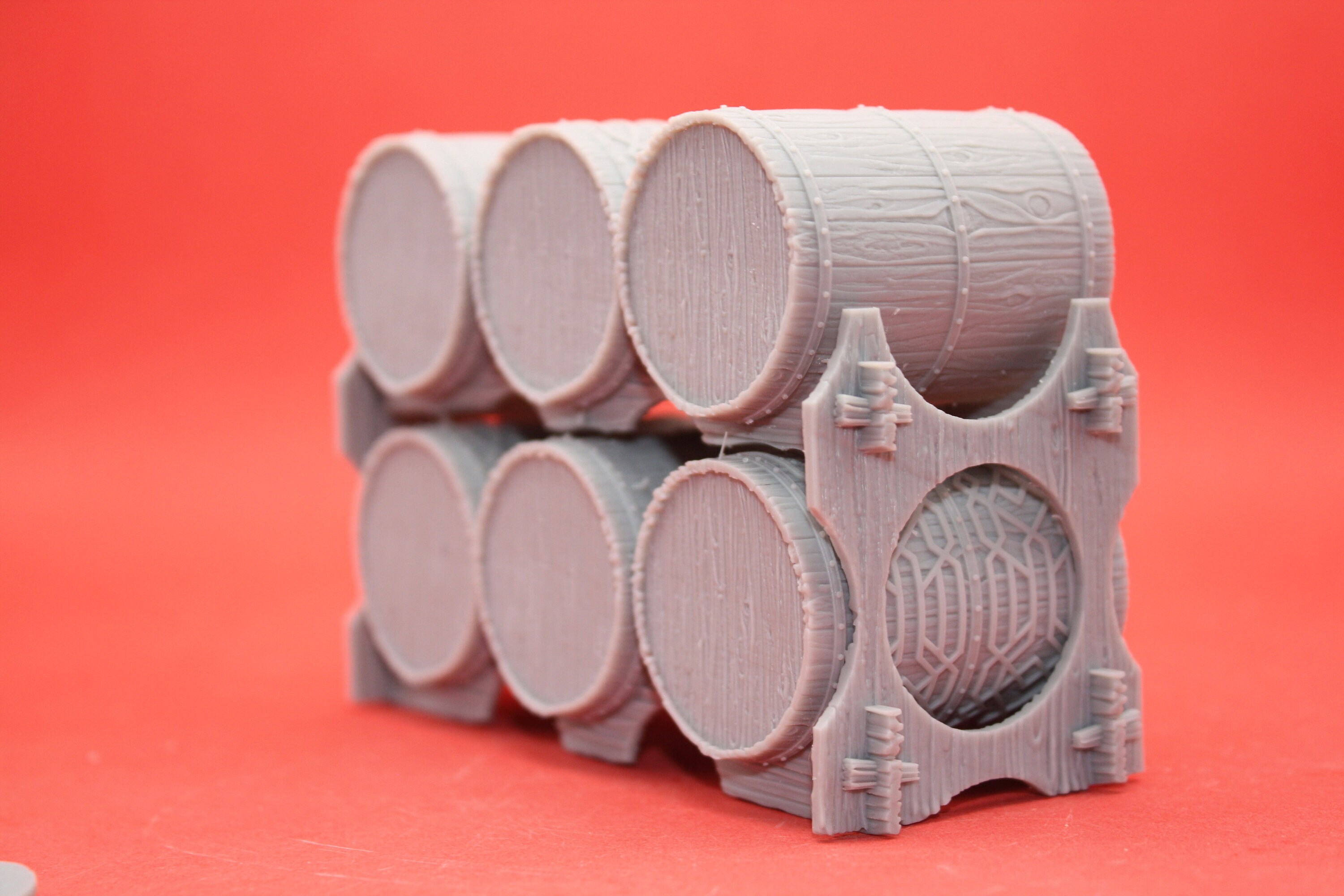 Stack of Aged Wooden Drink Barrels Terrain Miniature | Perfect for D&D ...