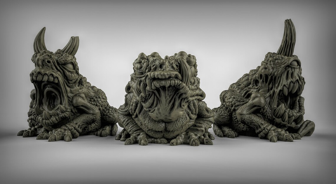 28mm Plague Toads Miniatures for Dungeons and Dragons | Etsy