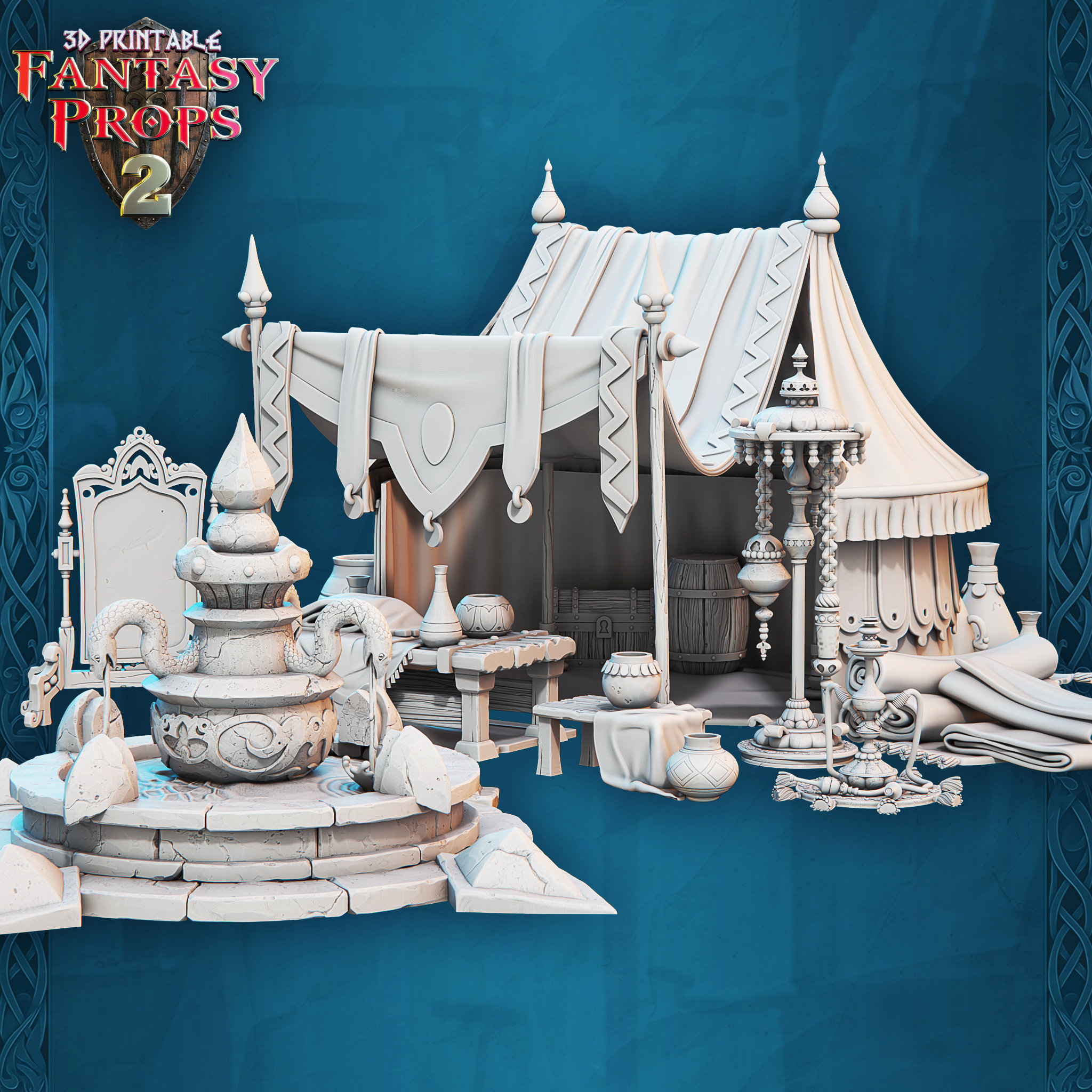 Resin Desert Market Stall, Fantasy RPG Terrain, Dungeons and Dragons ...