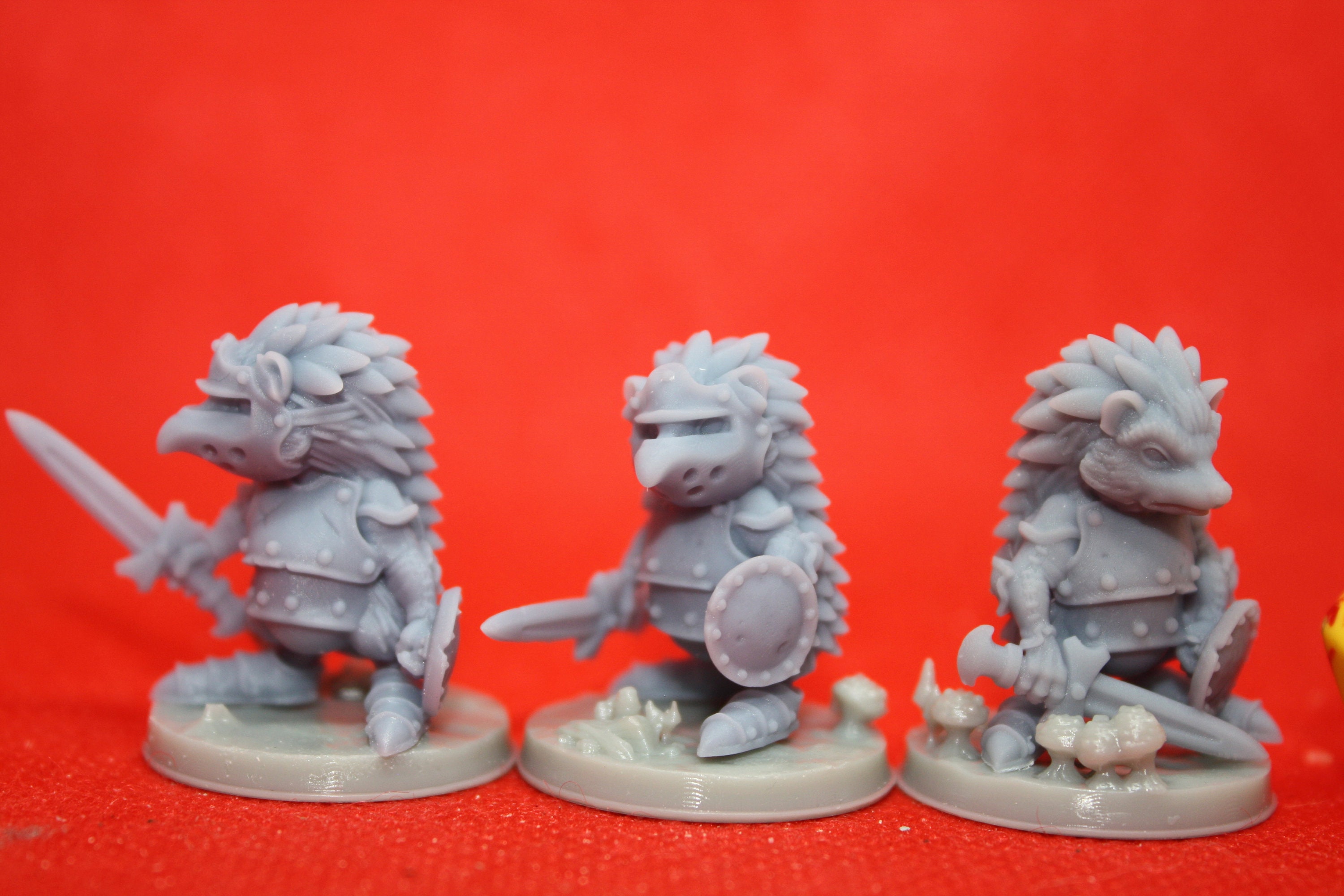 28mm Hedgehog Fighters Miniatures Set of 3 for Dungeons and | Etsy