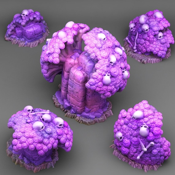 Mystical Death Flowers Terrain Set of 5 Dungeons and Dragons - Etsy