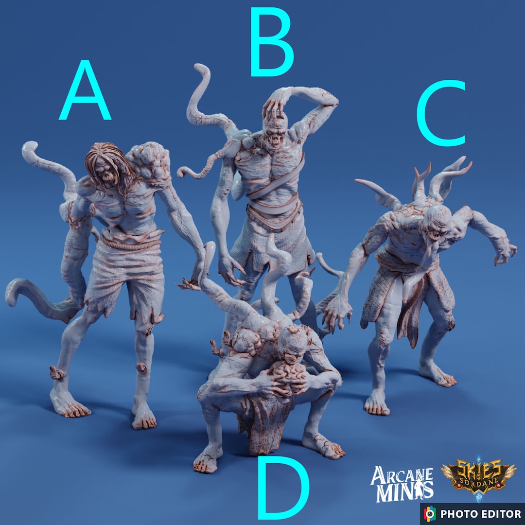Void Zombies Resin Miniature 32/28mm for D&D Dungeons and Dragons ...