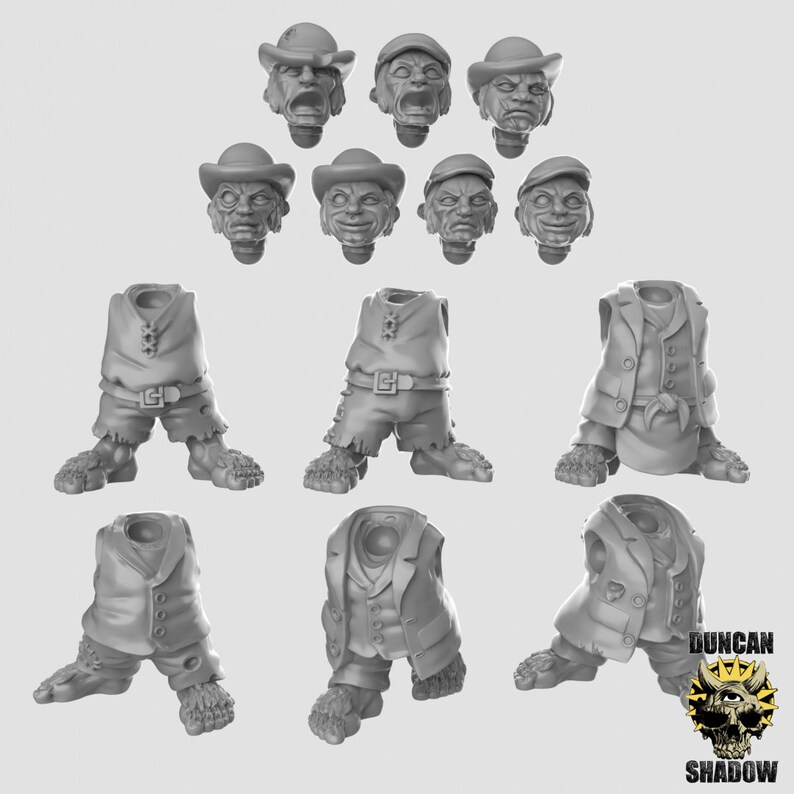 28mm Build a Halfling Miniatures Modular Set of 6 for Dungeons and ...