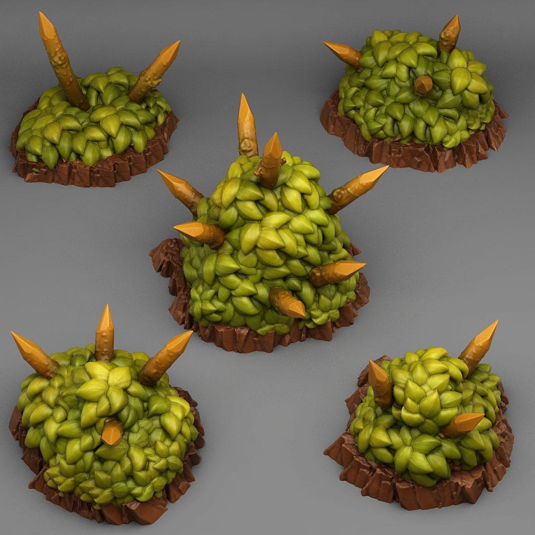 Grass Stake Traps Scatter Terrain Plant and Rocks Terrain Set of 5 ...