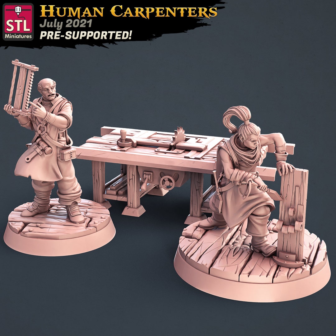 Fantasy Props Human Carpenters Set Dungeons and Dragons, Pathfinder ...