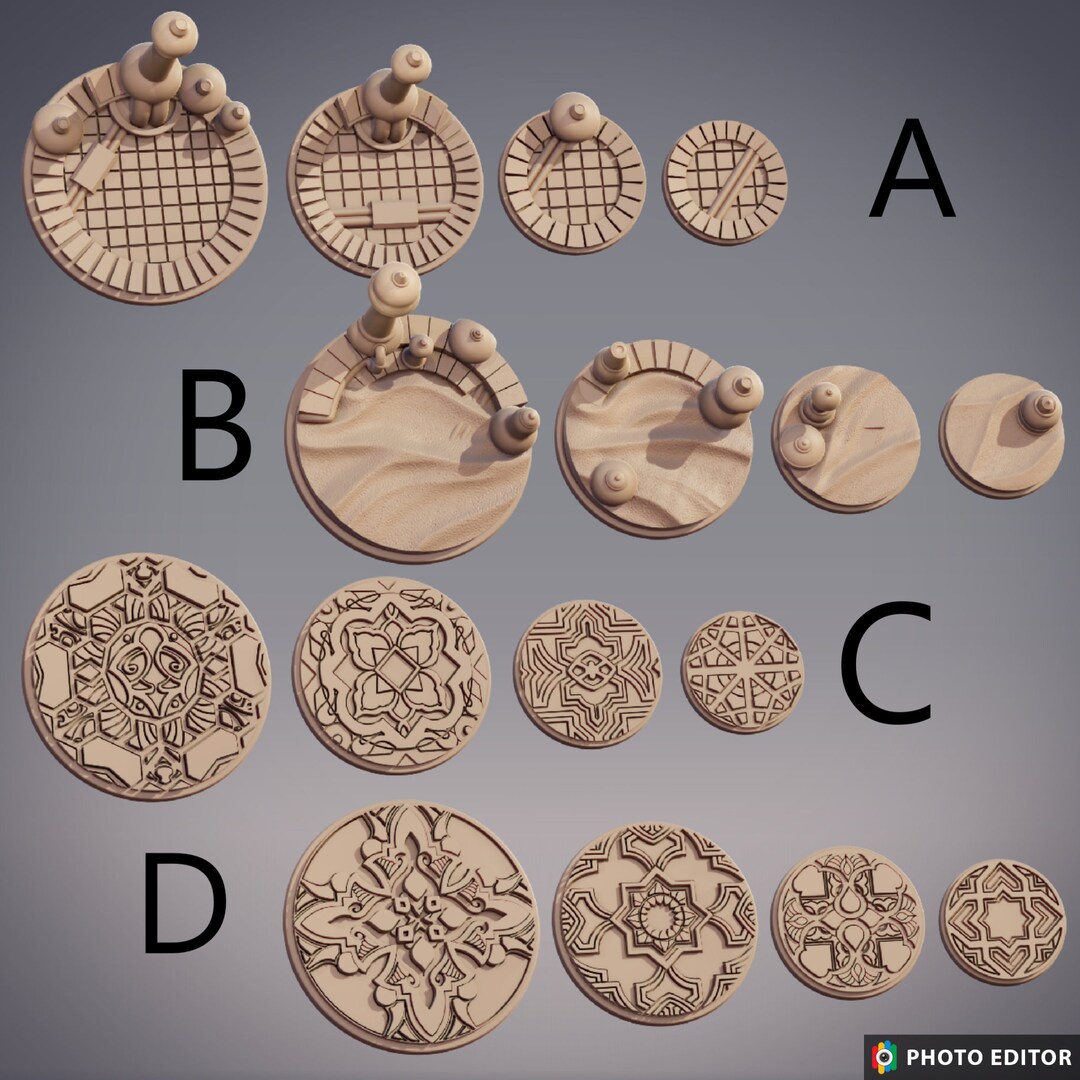 Lamplighter Guild Bases, Round and Square Bases, Set of 8, Table Top ...