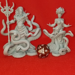 Cecaelia, Male and Female Resin Miniature - for D&D Dungeons and ...