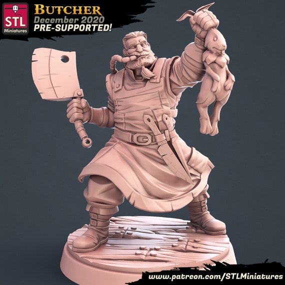 Fantasy Props The Butcher Miniature NPC Dungeons and Dragons | Etsy