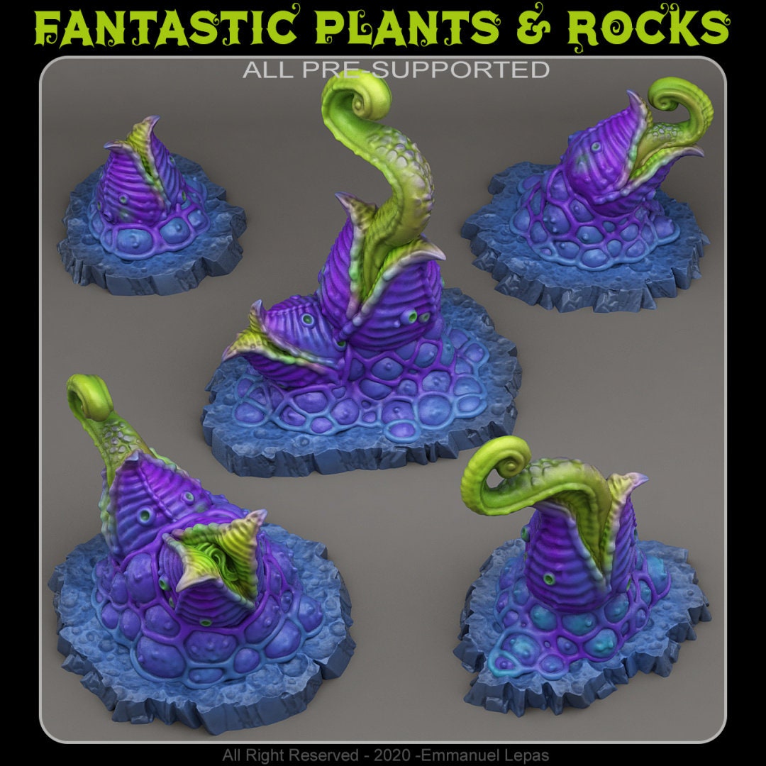 Mutant Plants Plant Terrain Set of 5 Dungeons and Dragons, Pathfinder ...