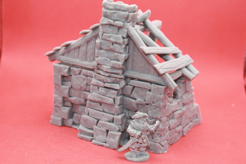 Resin Printed Stone Shack Ruin, 28mm Tabletop Terrain - Etsy