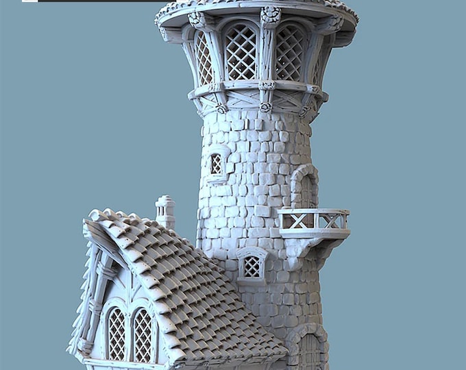 City of Firwood Wizard Tower 28mm 3D Printed Tabletop | Etsy