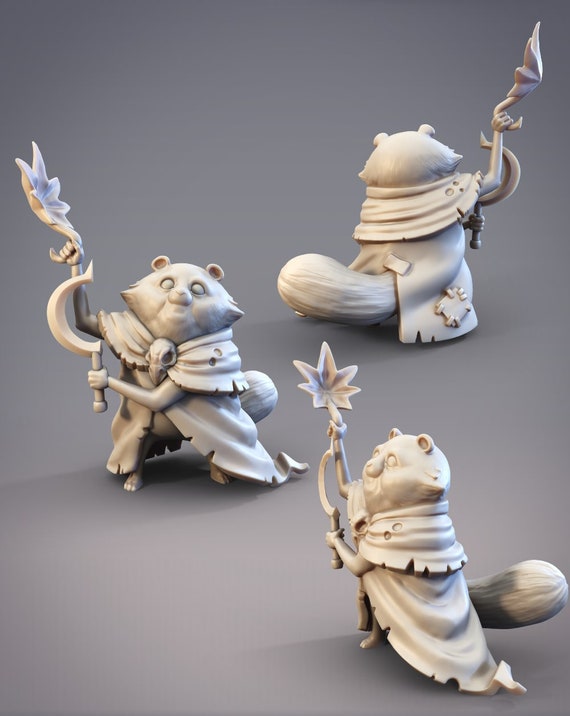 Tarabella the Tanukin Druid Rakin Dungeons and Dragons/ RPG | Etsy