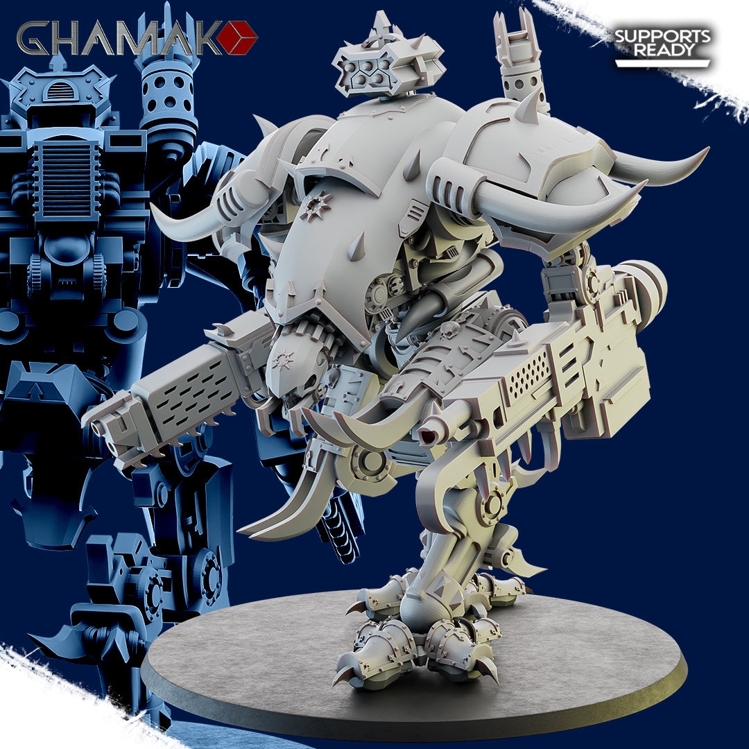 Cursed Titans Corrupted Knight, 110mm Tall- Ghamak 3D Printed 32 MM ...