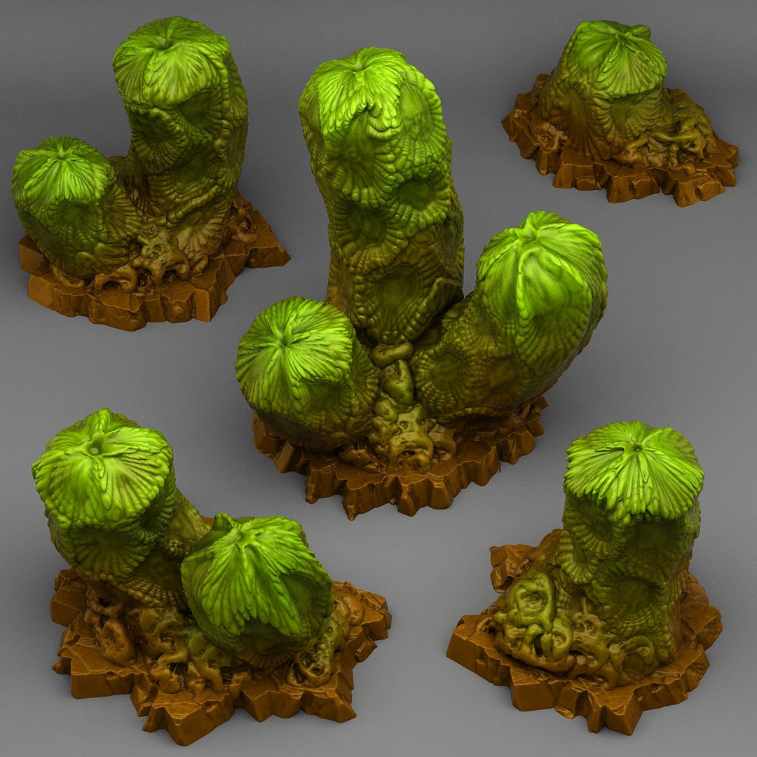 Cactus From Mars Plants and Rock Terrain Set of 5 Dungeons and Dragons ...
