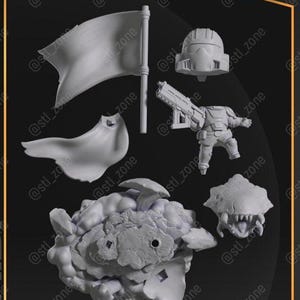 Heck Divers Diorama Chibi 3D Printed Statue Kit | Garage Kit | Model ...